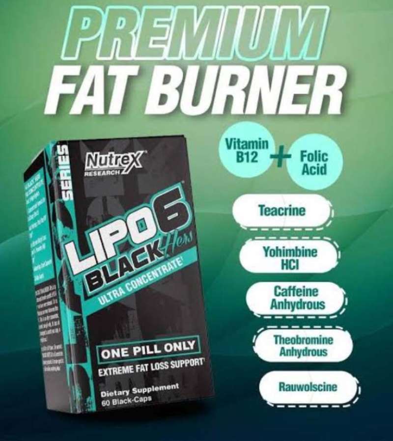 Jual Lipo 6 Black Hers Ultra Concentrate Nutrex 60 Caps Pembakar Lemak ...