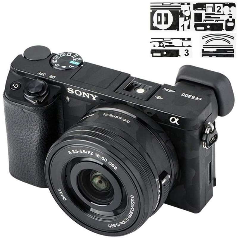 Jual Shadow Black Skin Protector for Sony A6100 A6400 A6300 + 16-50mm ...