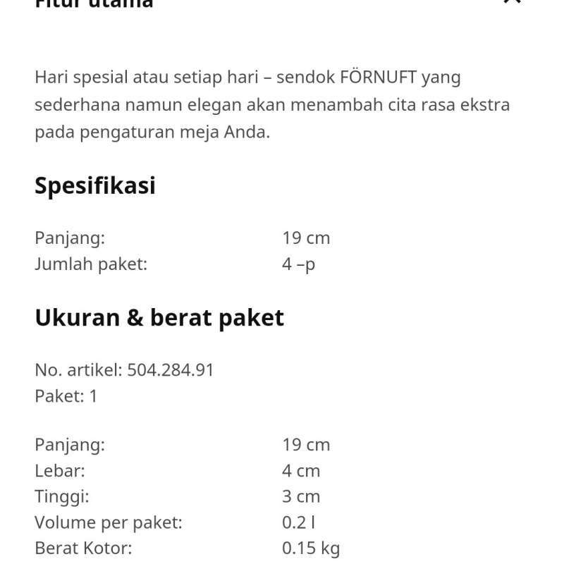 Jual Ikea Fornuft Garpu Baja Tahan Karat 4pcs Di Seller All In One ...