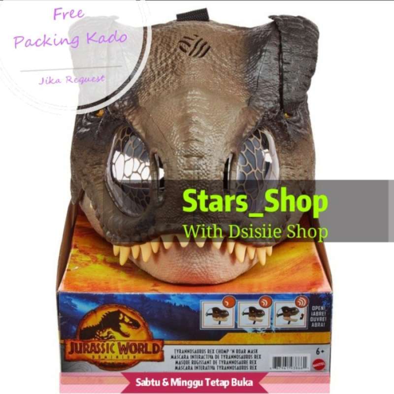 Jual Jurassic World Dominion Tyrannosaurus Rex Chomp N Roar Mask ...