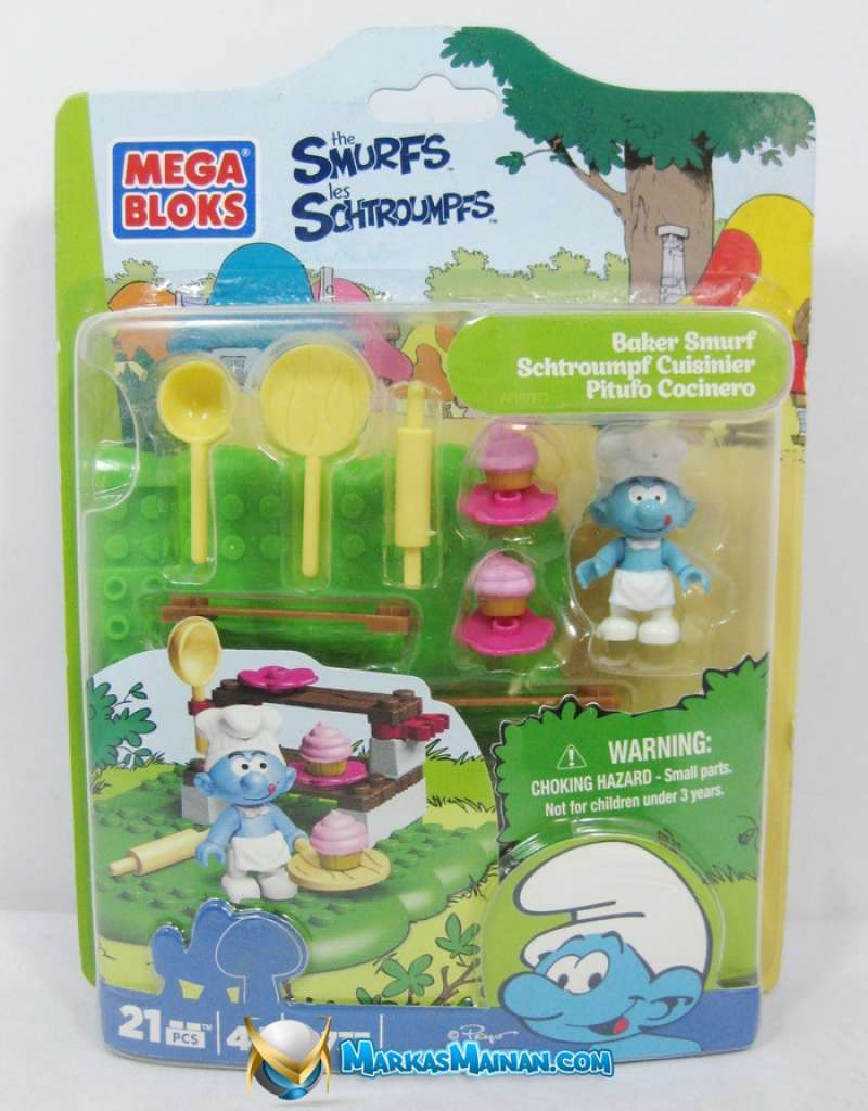 Jual Mega Bloks - The Smurfs - Baker Smurf di Seller MarkasMainan.com ...