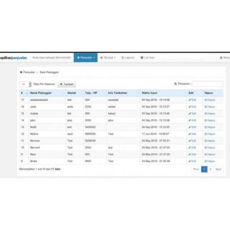 Jual Aplikasi Penjualan Point of Sales Kasir Berbasis Web Framework Codeigniter di Seller P ...