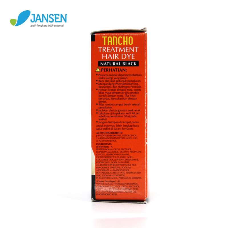Jual Tancho Semir Rambut Warna Natural Black - Cat Rambut 40ml Di ...