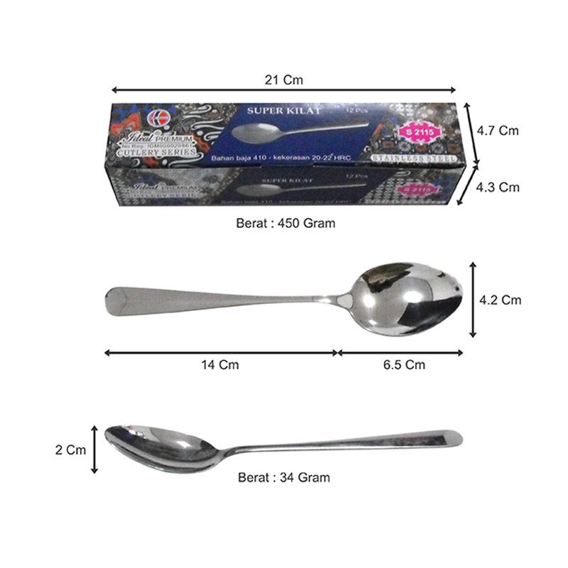 Jual Ideal S2115 Stainless Besar Sendok - Silver [12 Pcs] Di Seller D-r ...