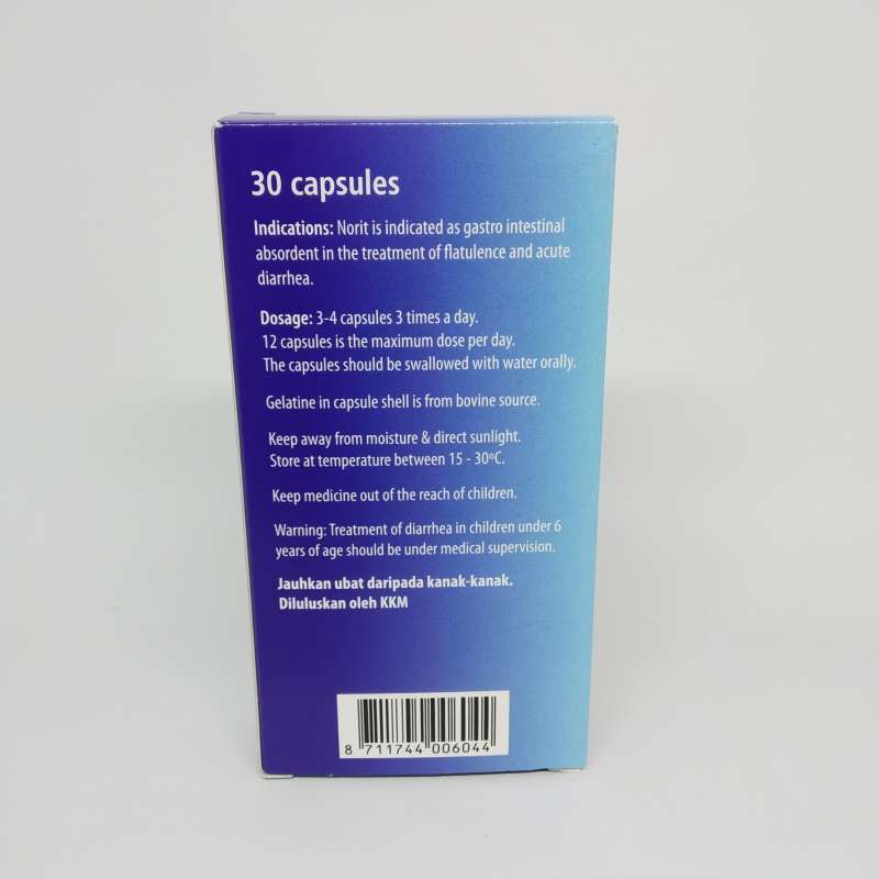Jual [import] Norit 200mg Activated Charcoal / Capsule (30 Capsules ...