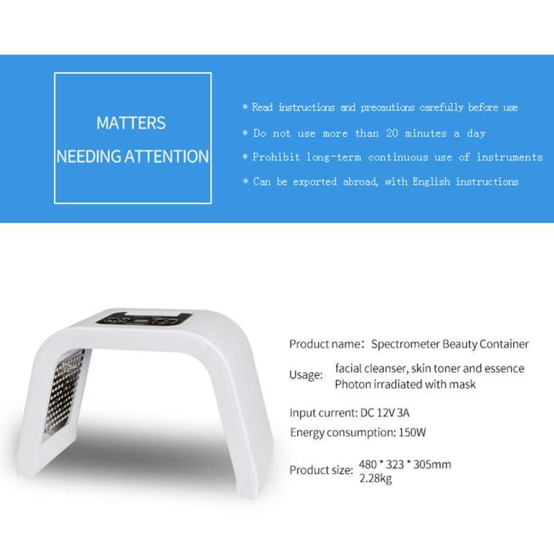 Jual 7 Colors Pdt Led Light Photon Therapy Face Neck Mask Rejuvenation ...