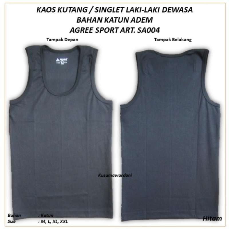 Promo Agree Sport Sa004 Singlet / Kaos Kutang Pria Dewasa Tanpa Lengan ...