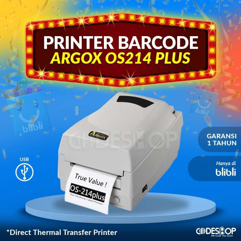 Jual PRINTER BARCODE ARGOX OS214 CETAK LABEL OS-214 PLUS PUTIH di ...