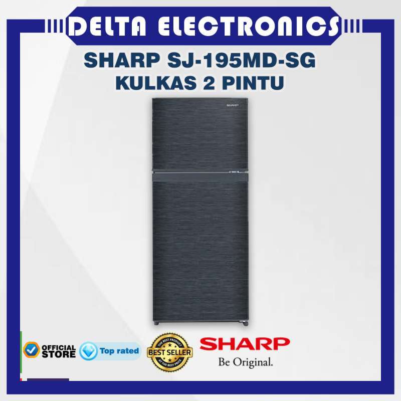 Promo SHARP SJ-195MD-SG Kulkas 2 Pintu [172L] - Gray Diskon 10% di ...