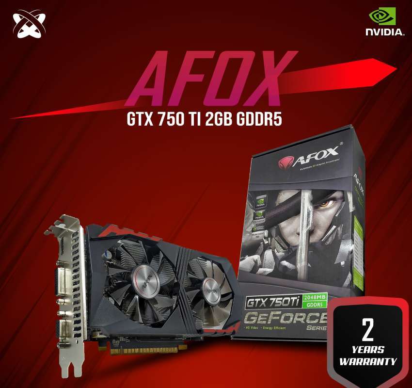 Jual VGA AFOX GEFORCE GTX 750 Ti 2GB DDR5 di Seller Jakarta Komputer ...