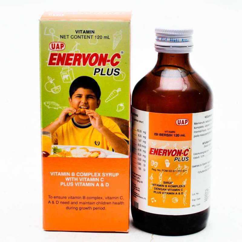 Jual Enervon C Plus Syrup - 120 Ml Multivitamin Anak - Paket Hemat Isi ...