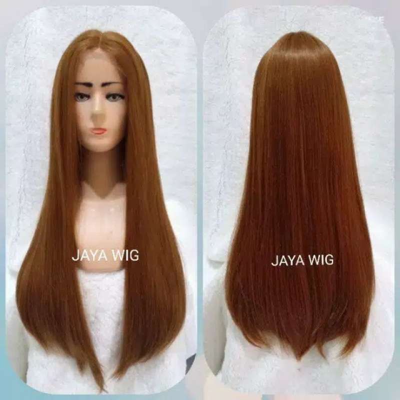 Promo Frontlacewig Lurus Panjang 60CM Rambut Palsu Wanita Model Belah ...