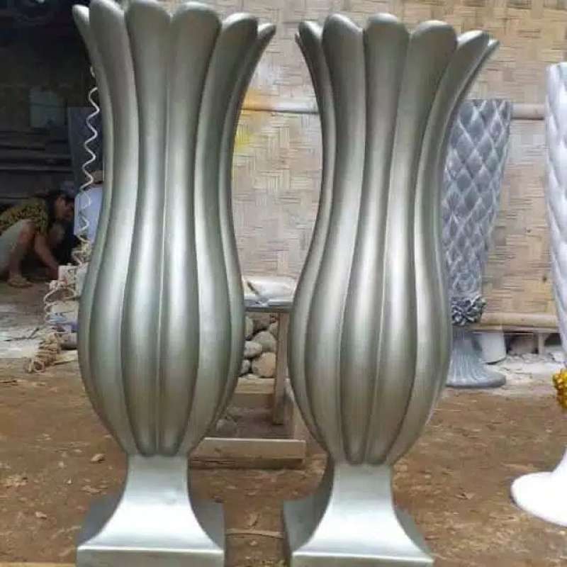 Pot Dekorasi Pelaminan / Vas Bunga Fiberglass Dekor Hiasan Dekorasi ...