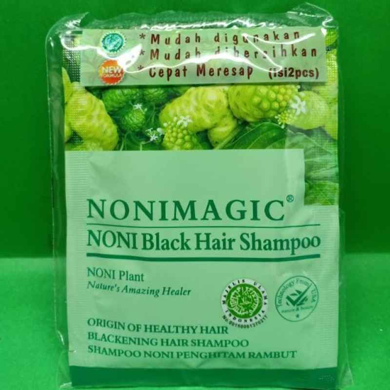 Jual Nonimagic Noni Black Hair Shampoo Sachet - Penghitam Rambut - 20ml ...