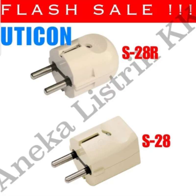 Jual Uticon Steker Arde Bulat S-28r S28r Kotak S-28 S28 Colokan Kaki 2 Asli Di Seller Aneka ...