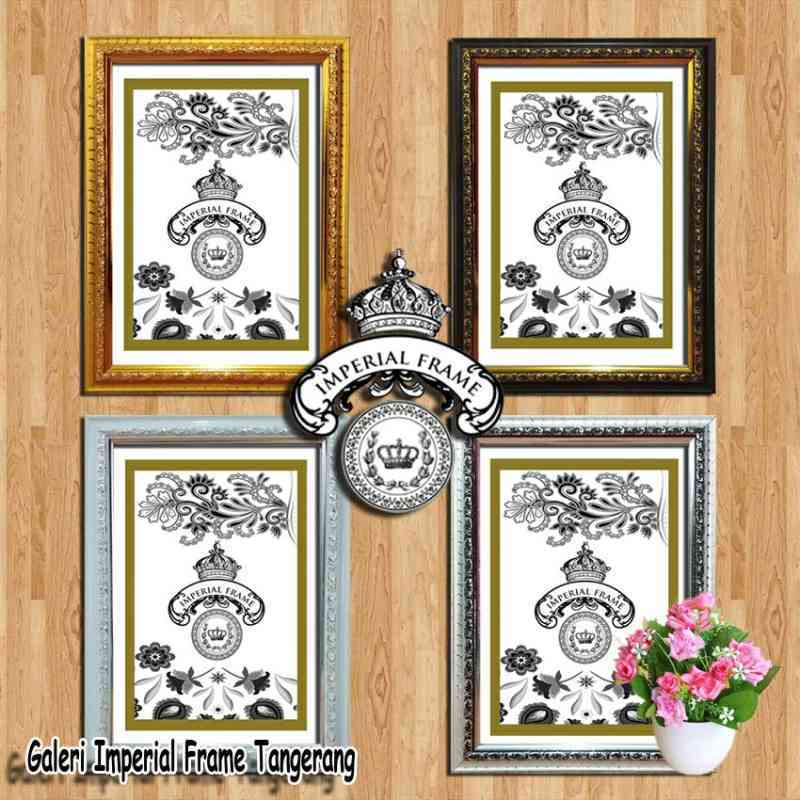 Jual Bingkai Frame Foto 11R/A4/Ijazah (21x30cm) Motif Gold / Silver ...