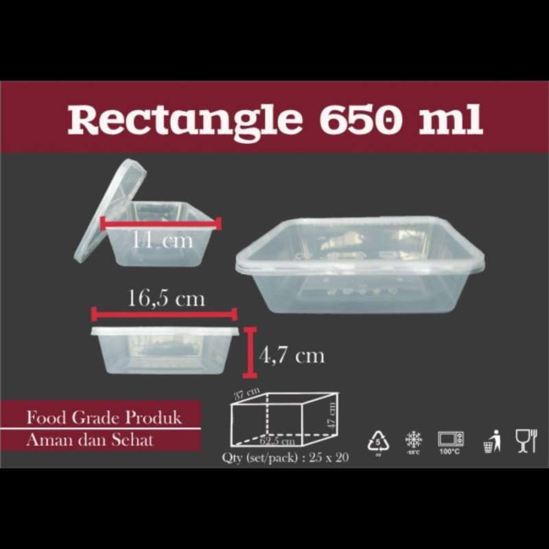 Jual Thinwall / Food Container / Kotak Makan 650ml -25pcs di Seller ...