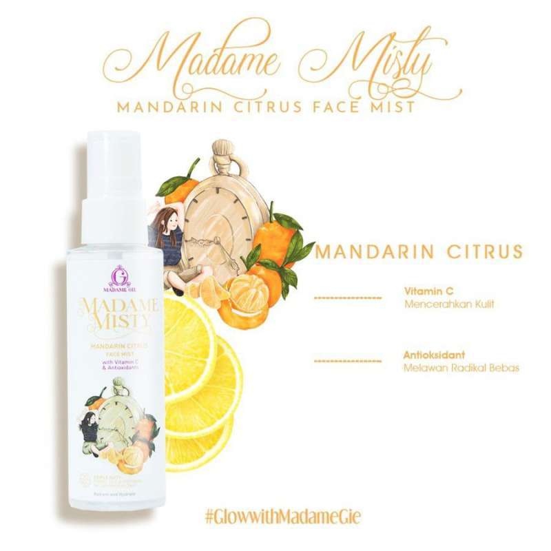 Jual Madame Gie Madame Misty Mandarin Citrus - MakeUp Face Mist Setting ...