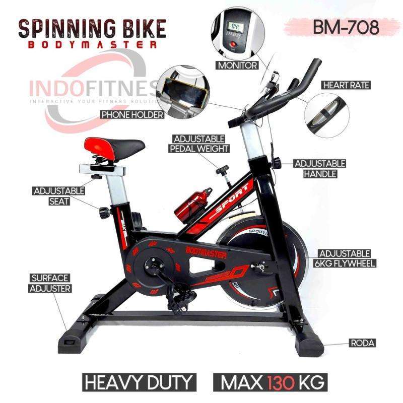 Jual Spinning Bike BM 708 BODYMASTER - Sepeda Statis Olahraga - Fitness RPM di Seller Indofitnes ...