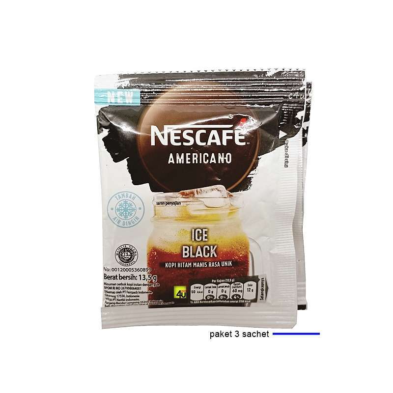 Jual Nescafe Americano - Ice Black Coffee Instant [paket 3 Sachet] Di ...