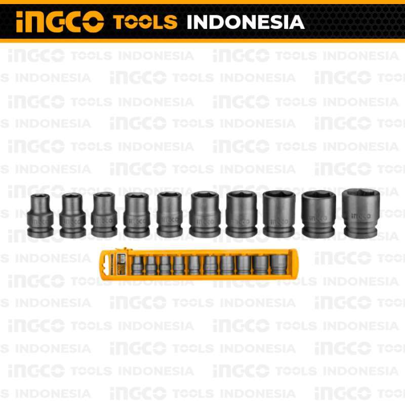 Jual 10-Pcs 1/2 Impact Socket Set INGCO HKISSD12101 Paket Kunci Sok Soket .5 Inch di Seller ...