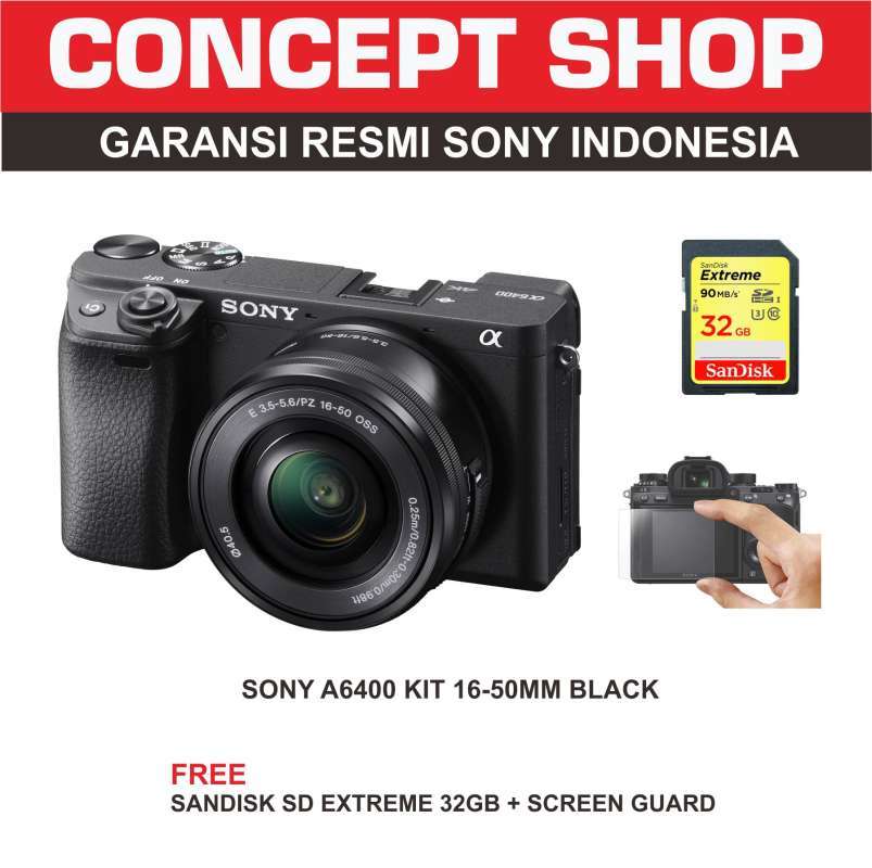 Jual CONCEPT SHOP - SONY Alpha A6400 Kit 16-50mm Kamera Mirrorless di Seller concept shop ...
