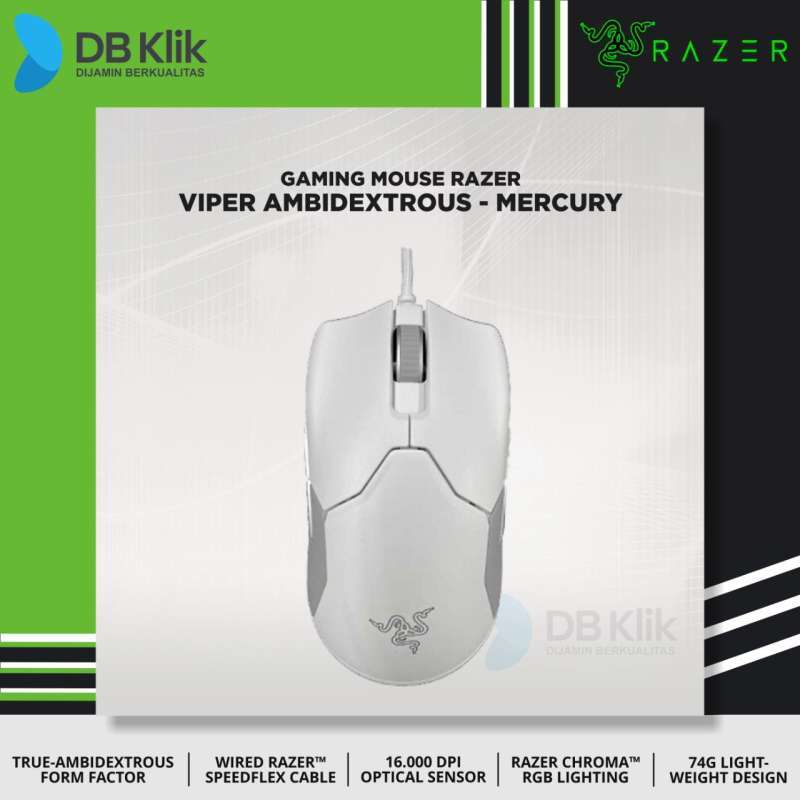 Daftar Harga Razer Viper Ambidextrous Wired Gaming Mouse Putih Original ...