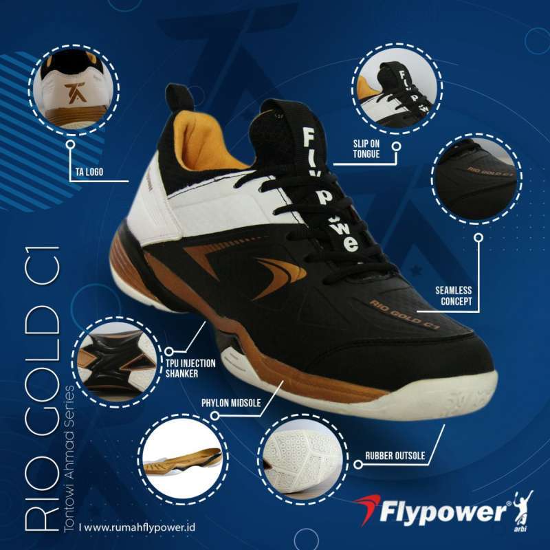 Promo Sepatu Flypower Riogold C1 Tantowi ahmas Series Diskon 8% di ...
