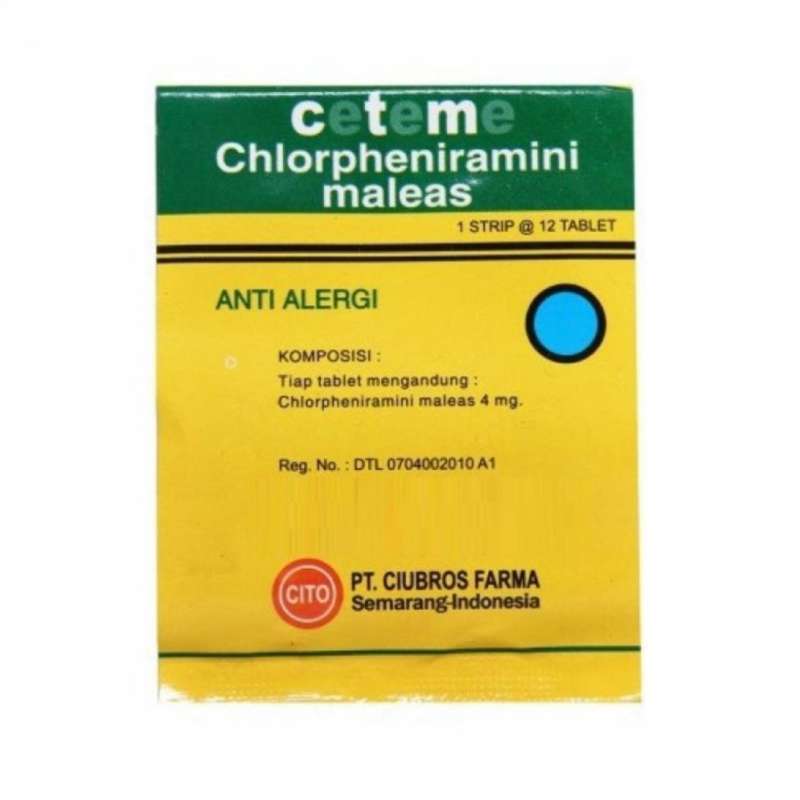Jual Obat Ctm Ceteme Chlorpheniramini Maleas 4 Mg Anti Alergi Untuk ...