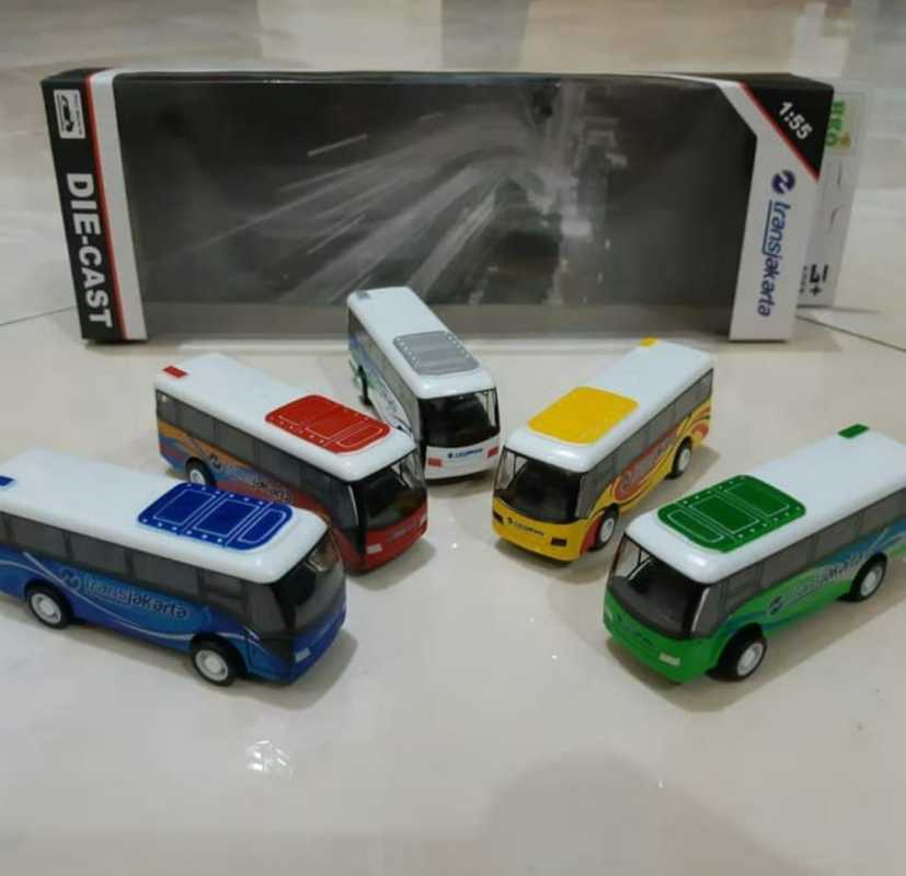 Jual Mainan Mobil Bus Transjakarta Busway Diecast Isi 5 Pcs Di Seller ...