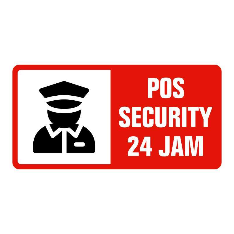 Jual RAMBU - RAMBU AKRILIK POS SECURITY 24 JAM 15X20CM SIGNAGE ...