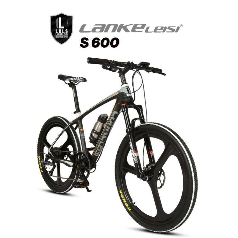 Jual LANKELEISI S600 Sepeda MTB Listrik Road Electric Bike Black White ...