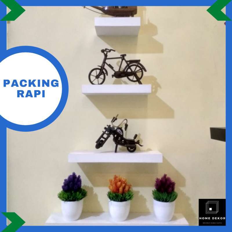 Jual Rak Dinding Tempel Tembok 4 Pcs 20,30,40,60 Cm-ambalan Dinding ...