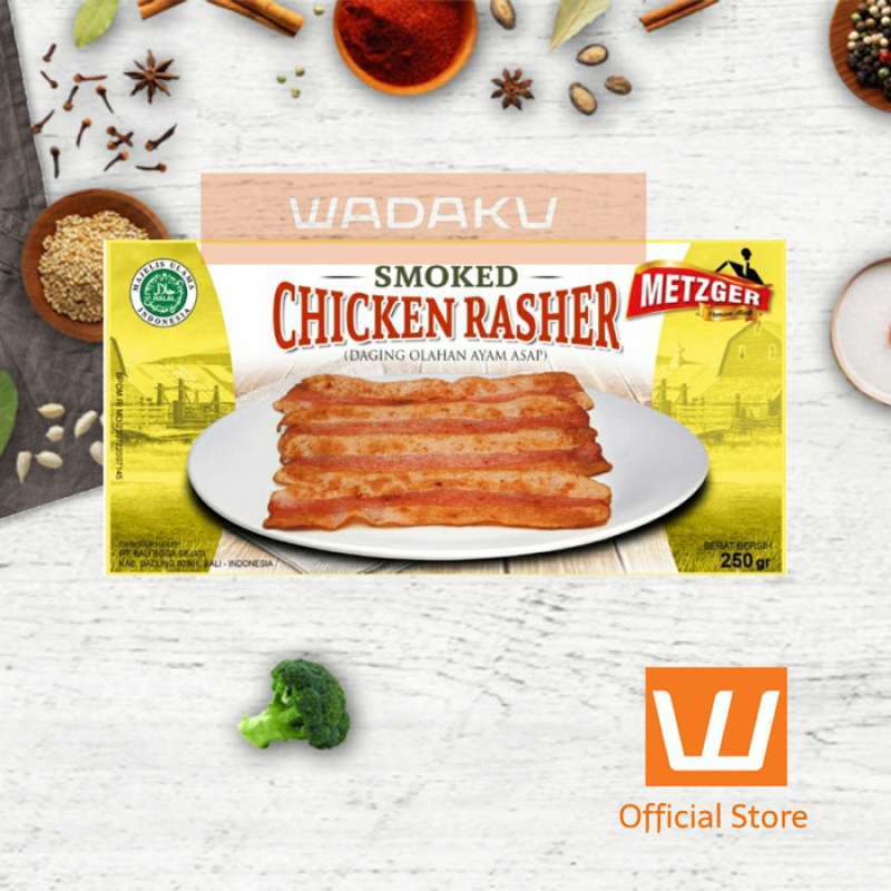 Jual Daging Bacon Ayam Metzger Chicken Rasher HALAL 250g di Seller ...