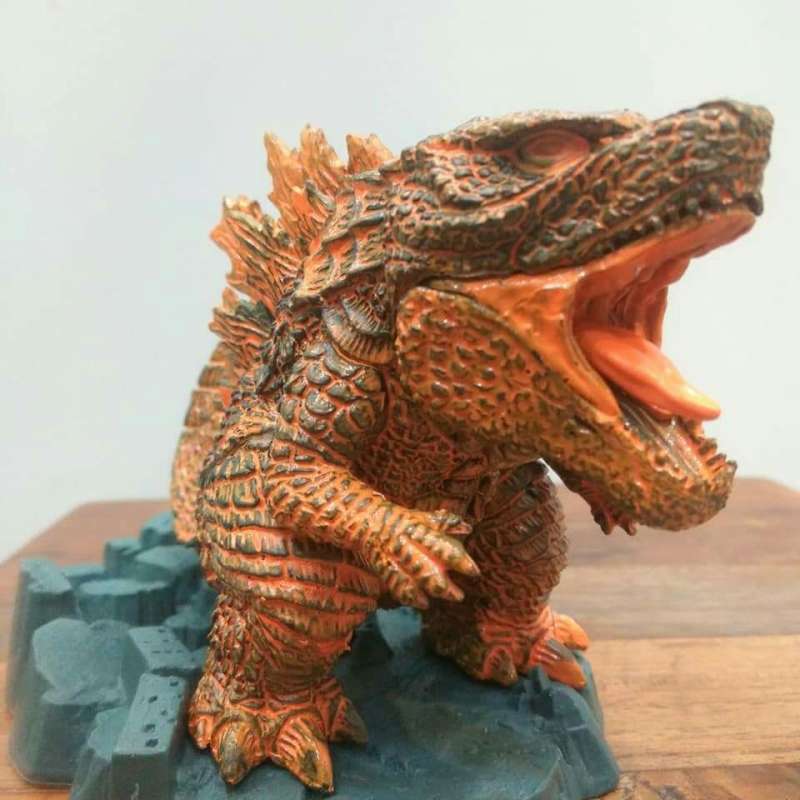 Jual Mainan Static Figure Chibi Godzilla Burning Statue Tinggi Sekitar ...