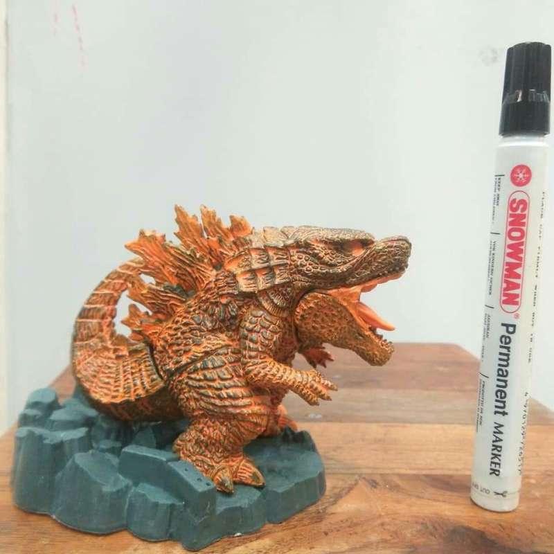 Jual Mainan Static Figure Chibi Godzilla Burning Statue Tinggi Sekitar ...
