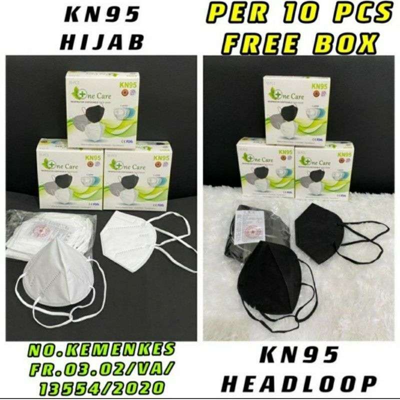 Jual Masker KN95 Hijab 5 Ply One Care Kemenkes / Masker Medical KN95 ...