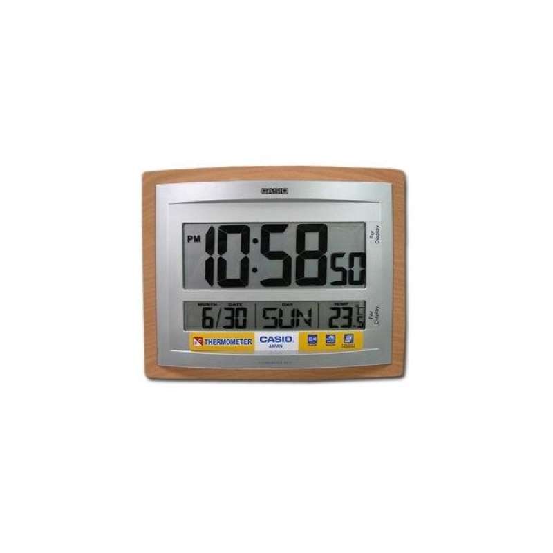 Jual (CASIO)CASIO large digital temperature display subtitles wood wall ...