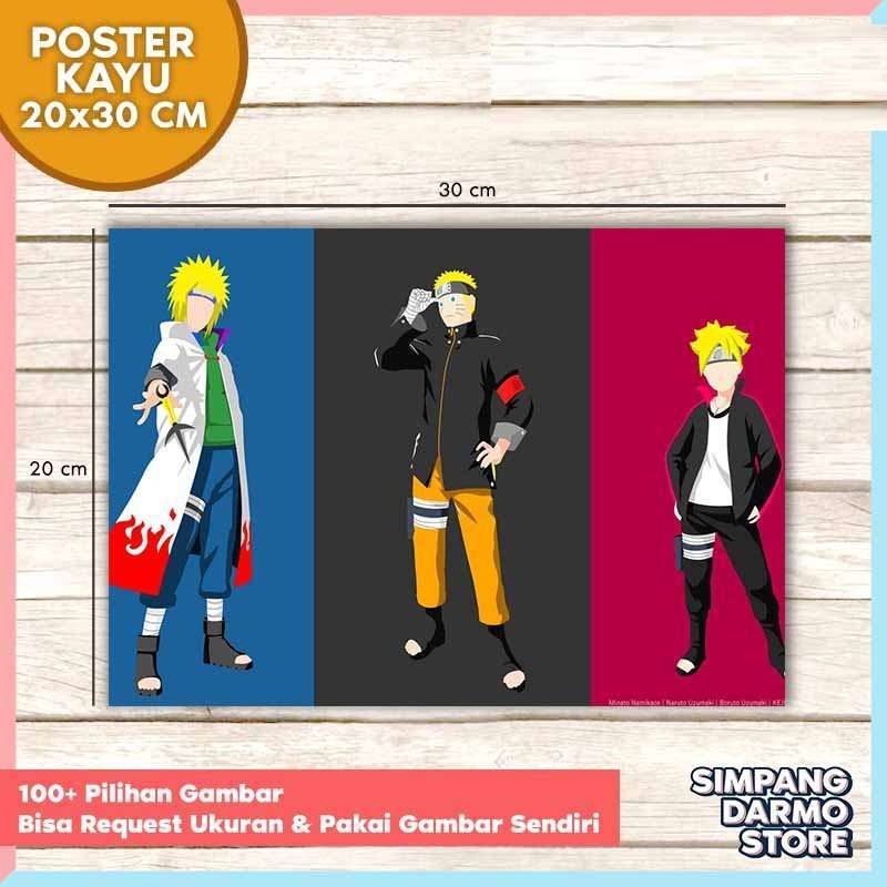 Jual Poster Kayu 20x30 cm A4 Naruto Boruto Sasuke Jiraiya Kakashi Itachi Hiasan Dinding Dekorasi ...