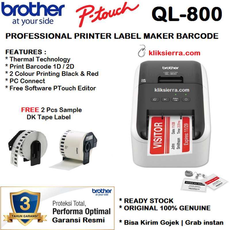 Jual BROTHER QL-800 PTouch Printer Label QL800 Barcode Labeling ...