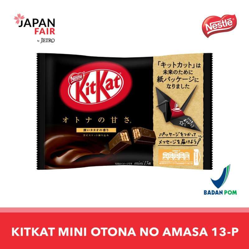 Promo Cokelat Kitkat Mini Otona No Amasa 13P Rasa Dark Chocolate Diskon ...