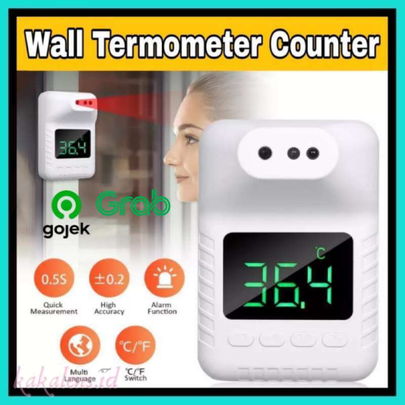 Jual thermometer wall infrared non contact termometer dinding thermo ...