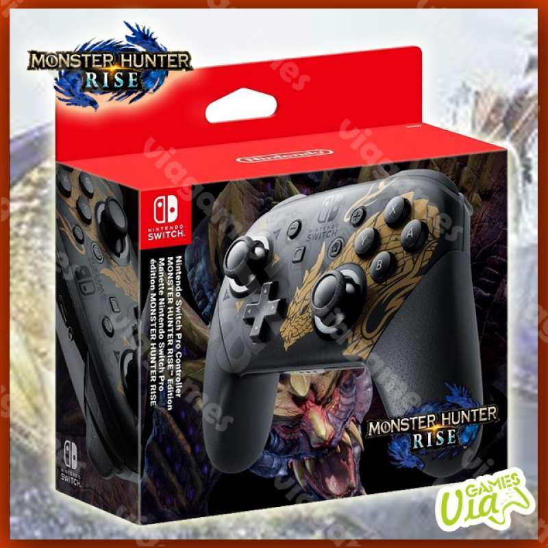 Promo Nintendo Switch Pro Controller Monster Hunter Rise Edition - Pro ...