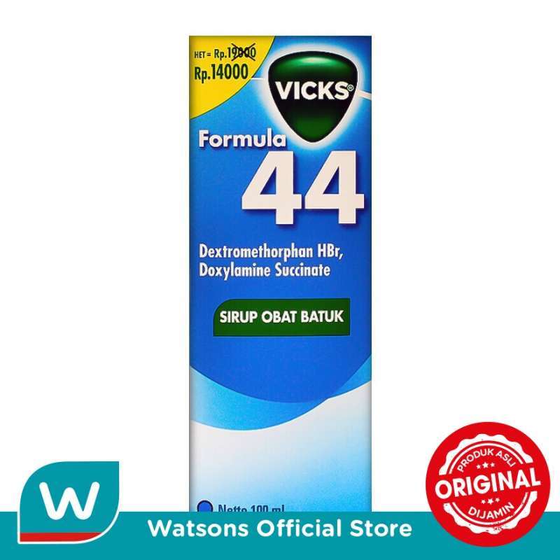 Jual Vicks 44 Cough Syrup Dewasa 100ml di Seller WATSONS Official Store ...