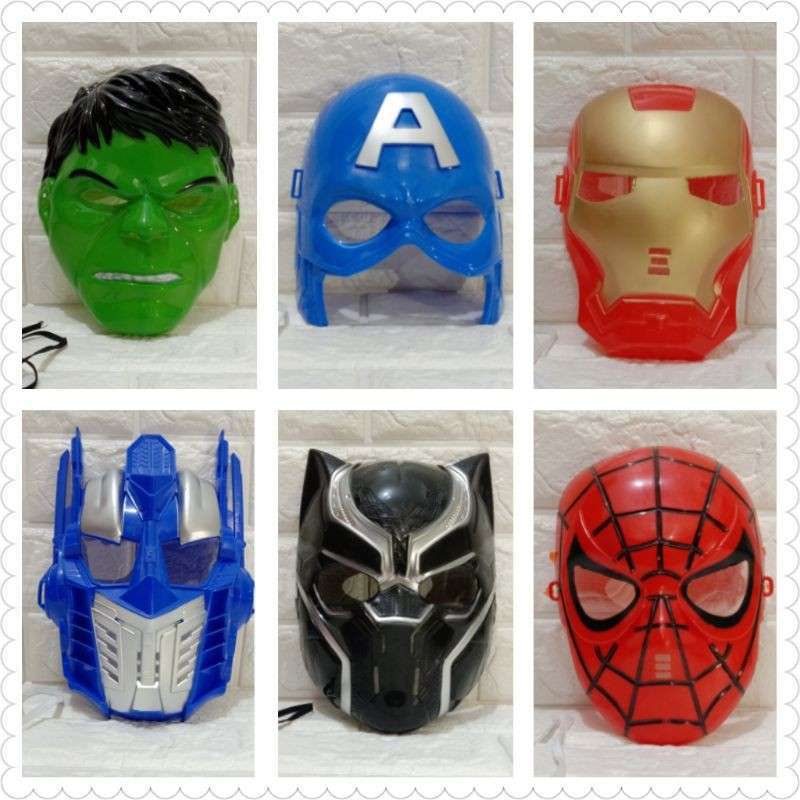 Jual Mainan Anak Topeng Karakter Anak Plastik Avengers di Seller ...