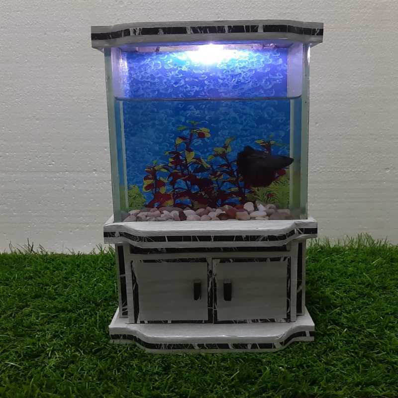 Jual Aquarium Mini Desware Fullset (Meja+Aquarium+Batu Hias+Batre+Ikan ...