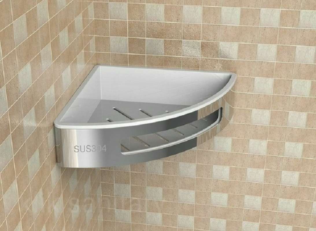 Jual Rak Sudut Stainless / Rak Sabun/ Shampo Kamar mandi di Seller ...