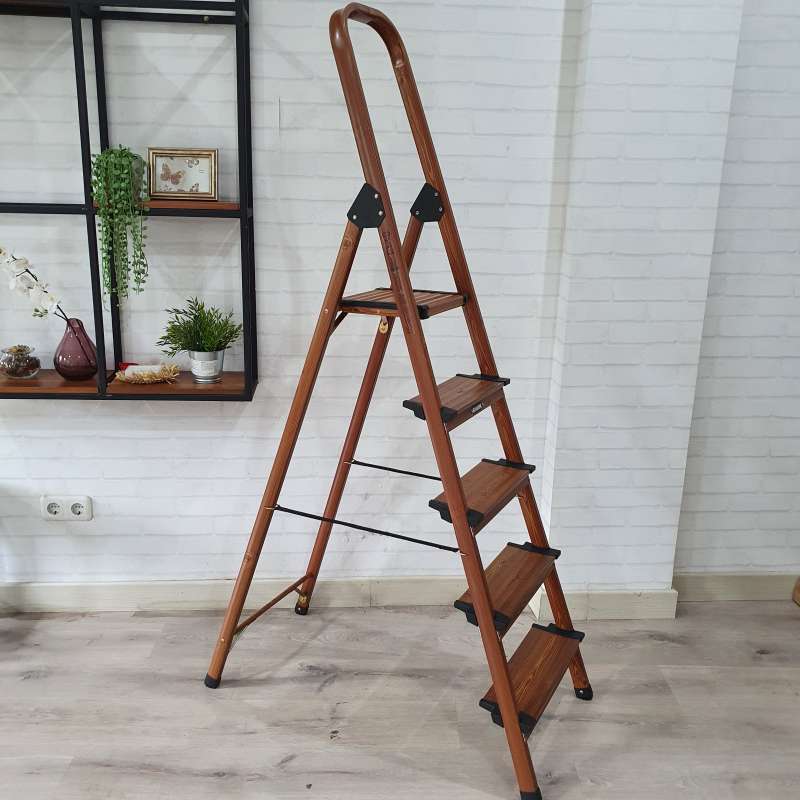 Promo Krisbow Tangga Lipat Aluminium alumunium 5 wide Step Motif Kayu 1 ...
