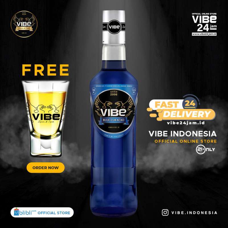 Jual VIBE Blue Curacao Minuman [19.5 percenty/ 700 mL] di Seller VIBE ...