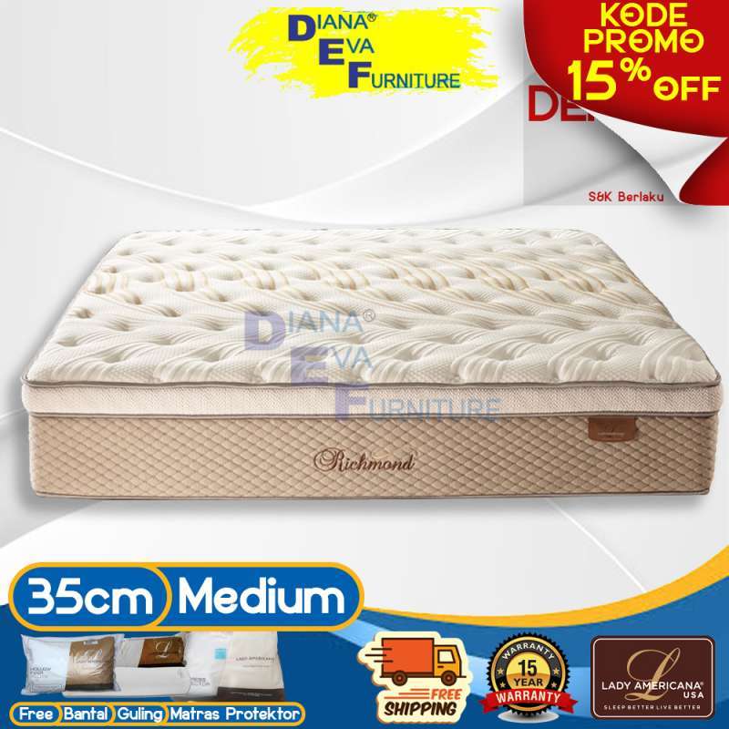 Jual Lady Americana Richmond Kasur Springbed [Mattress Only] - 160 X ...